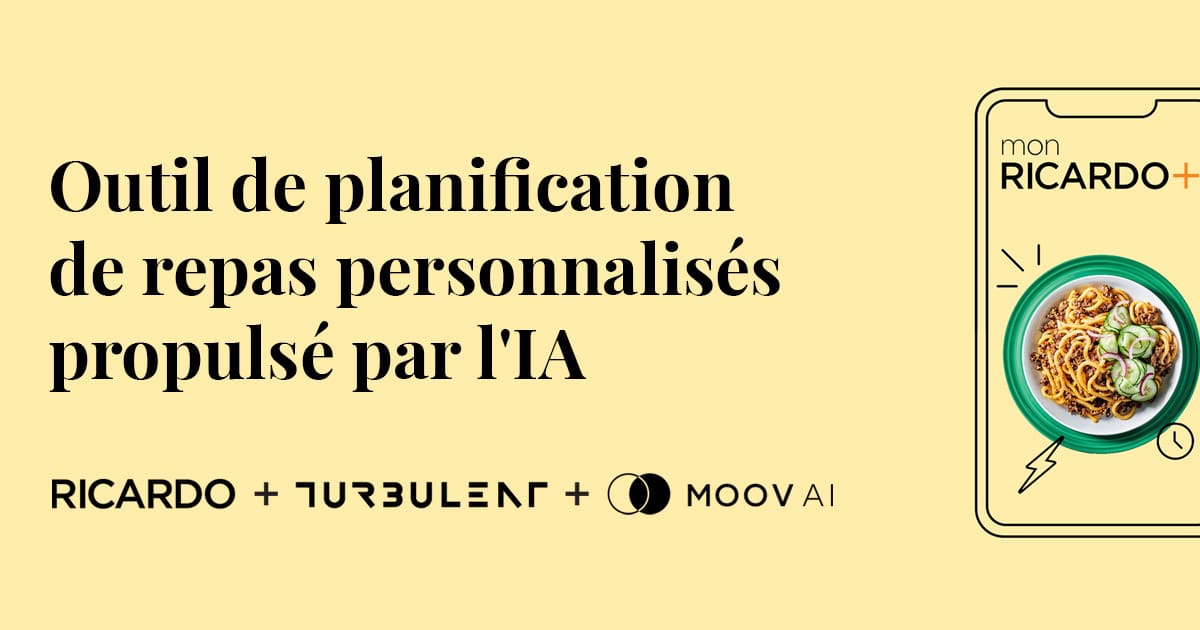 L'IA pour des recettes personnalisées sur Mon RICARDO+ Moov AI